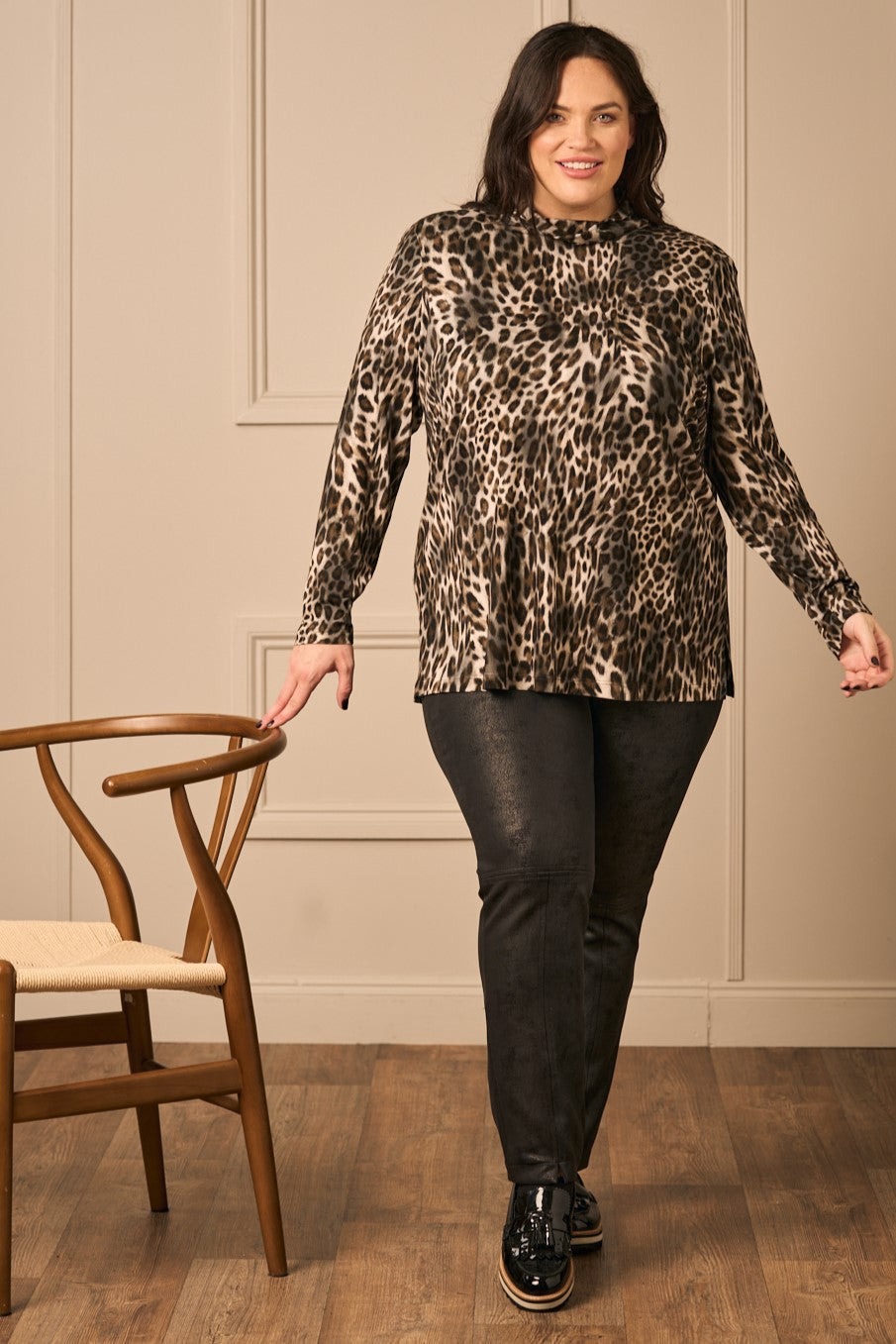 Mona Lisa jersey polo top - Animal